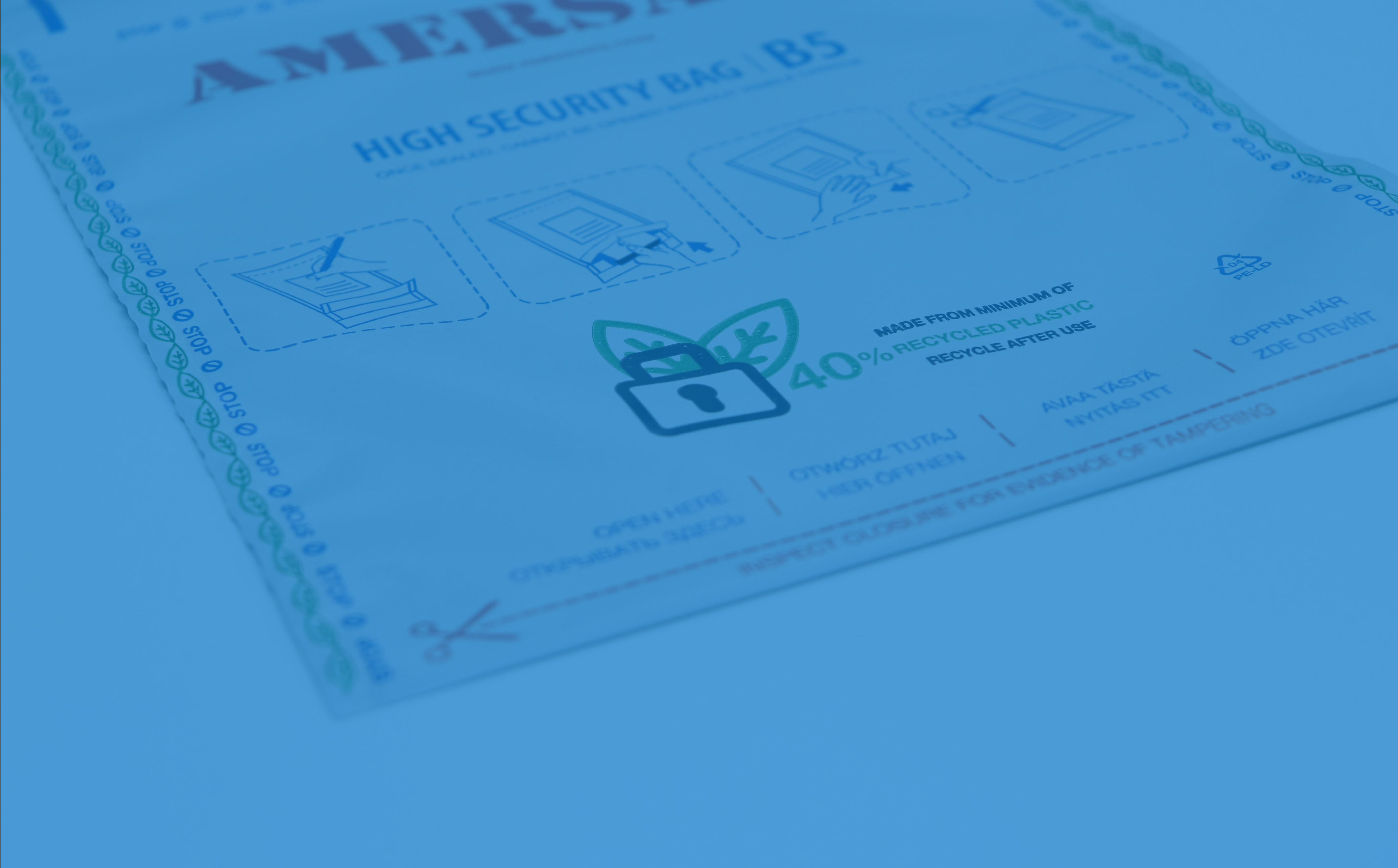 AmerSafe® security bags go green - made from 40% of recycled materials